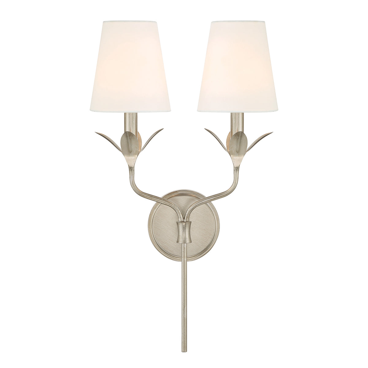 silver leaf wall sconce