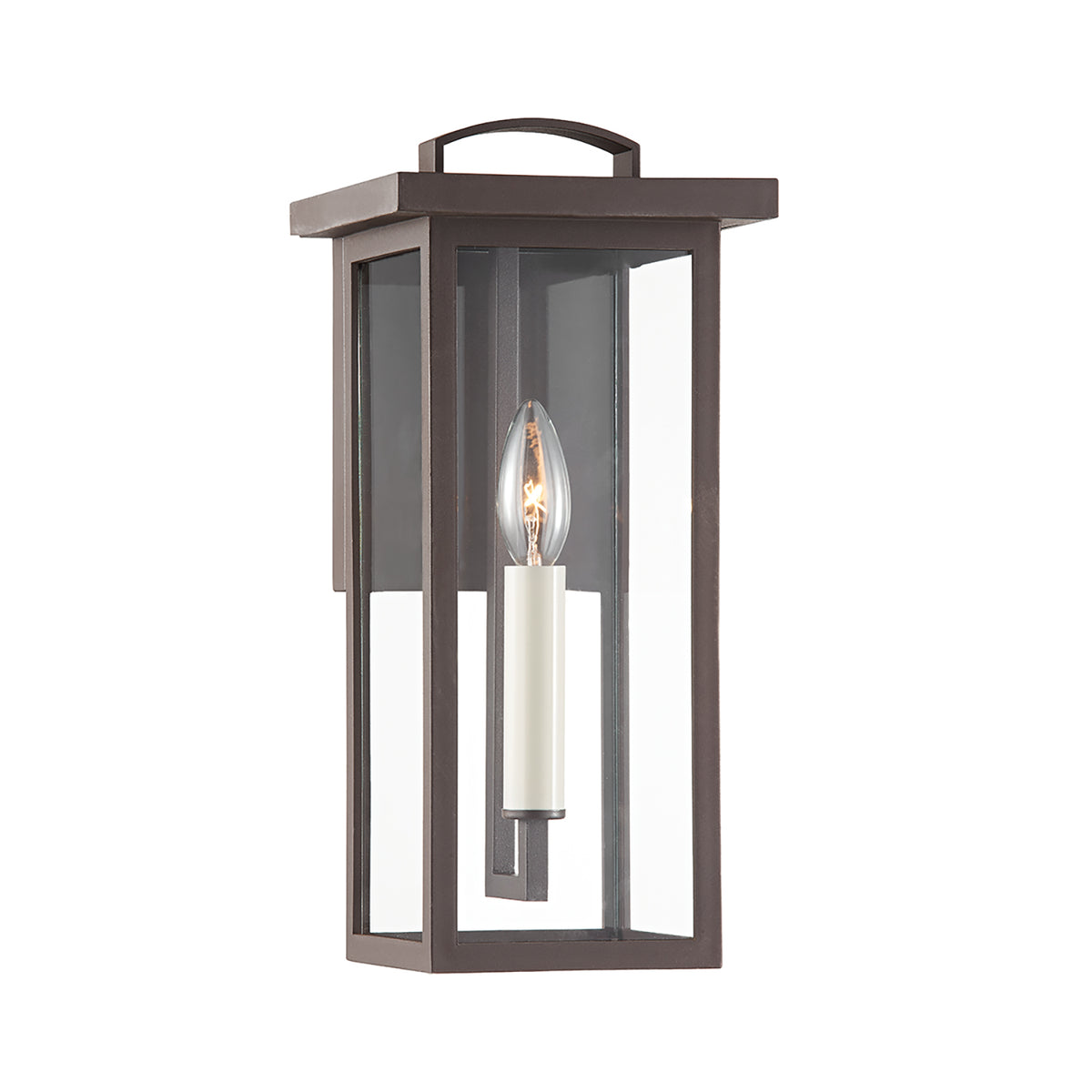 Sullivan Outdoor Wall Light, Small 14" Bronze and Clear Glass, Coastal ...