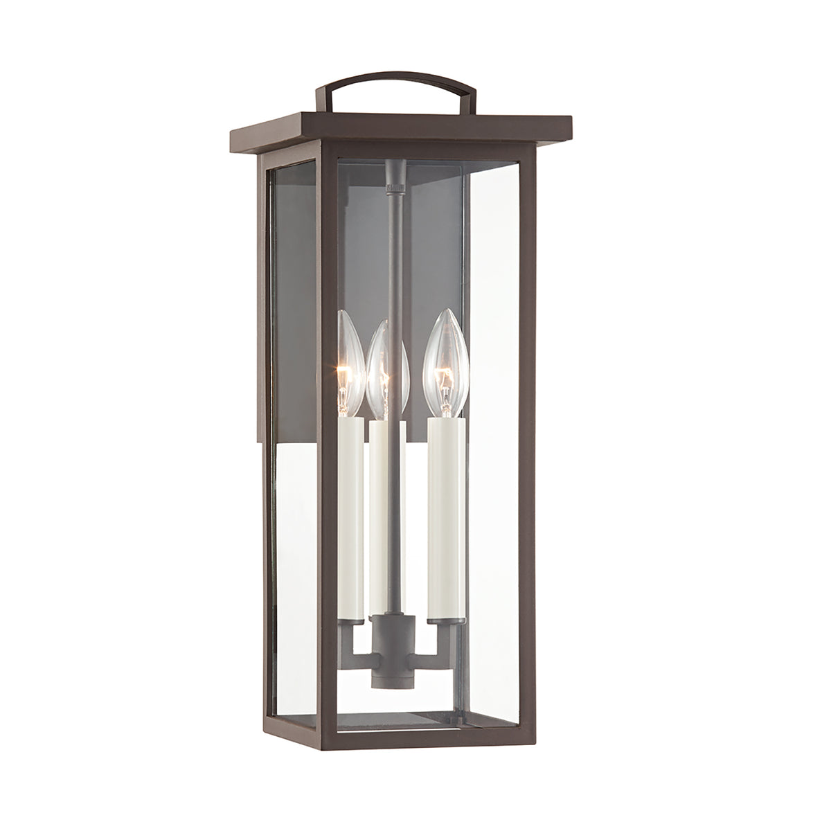 Sullivan Outdoor Wall Light, Medium 18" Bronze and Clear Glass, Coastal ...