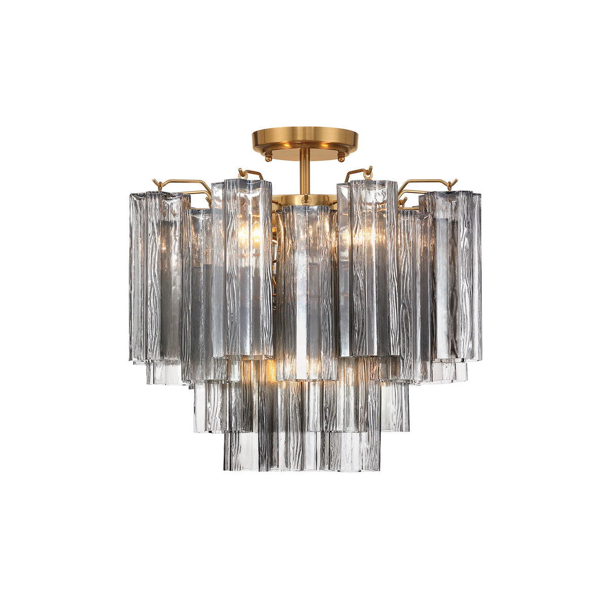Grace Semi-Flush 18", Brass with Smoke Glass – Lights.com