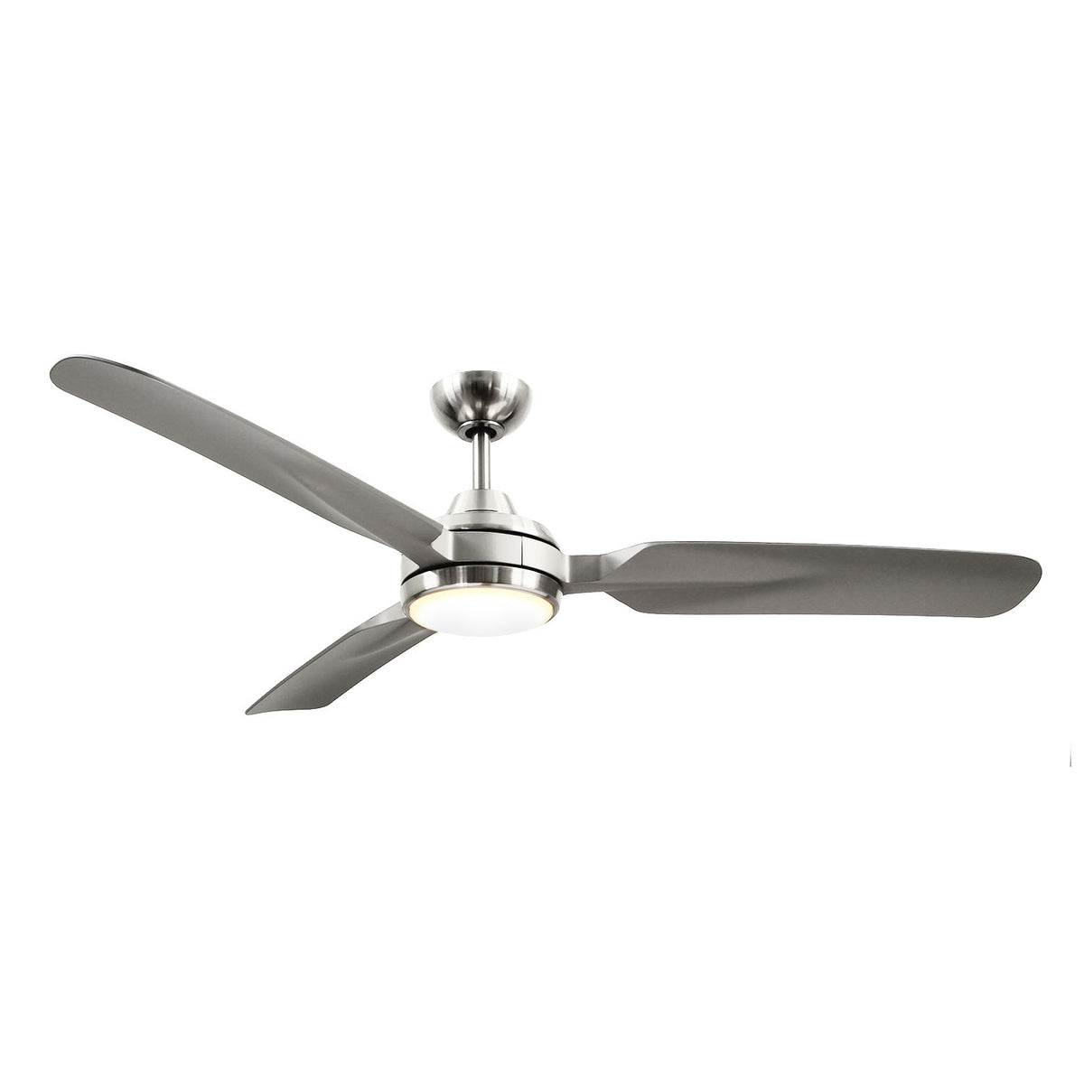 Hobbs Ceiling Fan 60", Brushed Nickel with LED Light, 6-Speed ...
