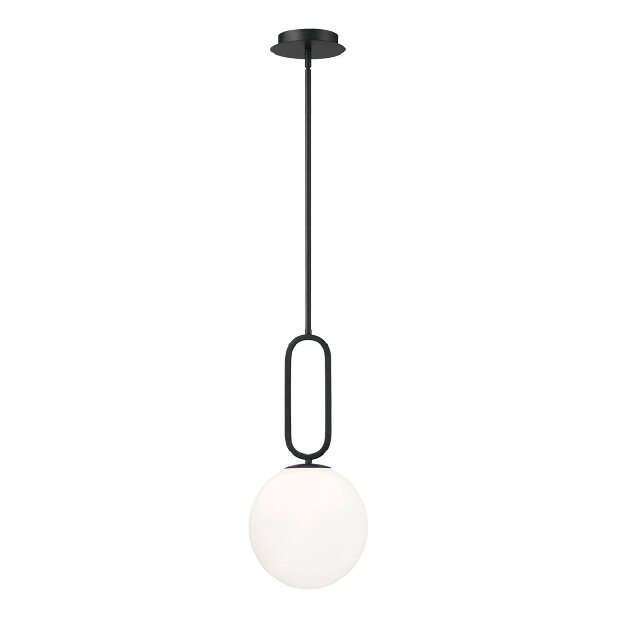 Oren Pendant 10", Matte Black and Opal Glass – Lights.com