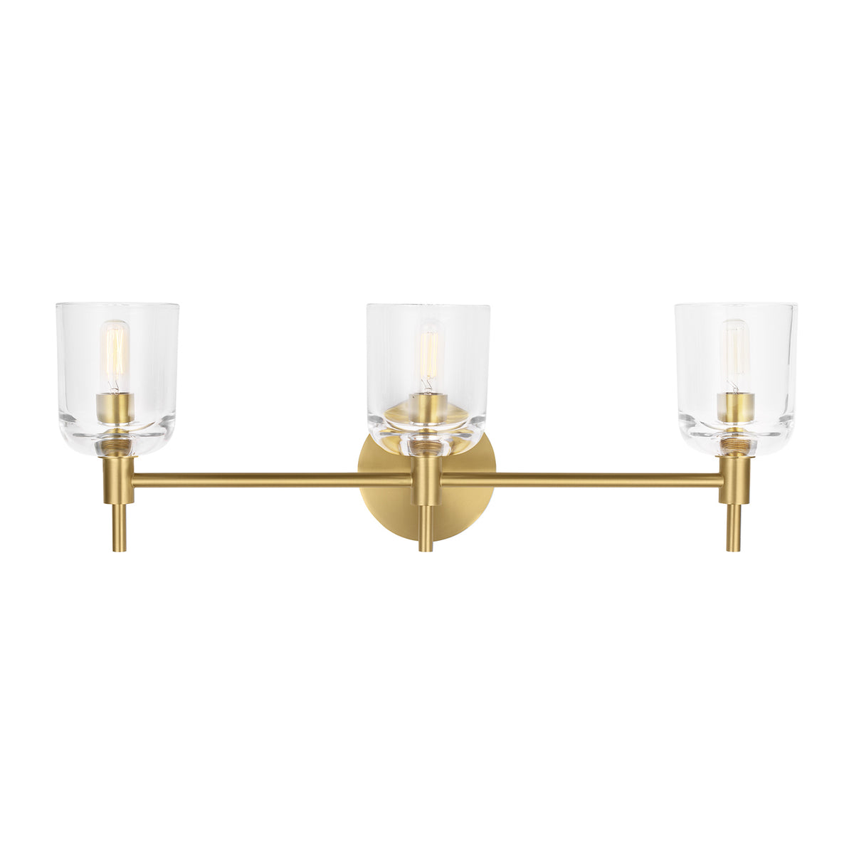 Emrys 3 Light Vanity, Modern Brass – Lights.com