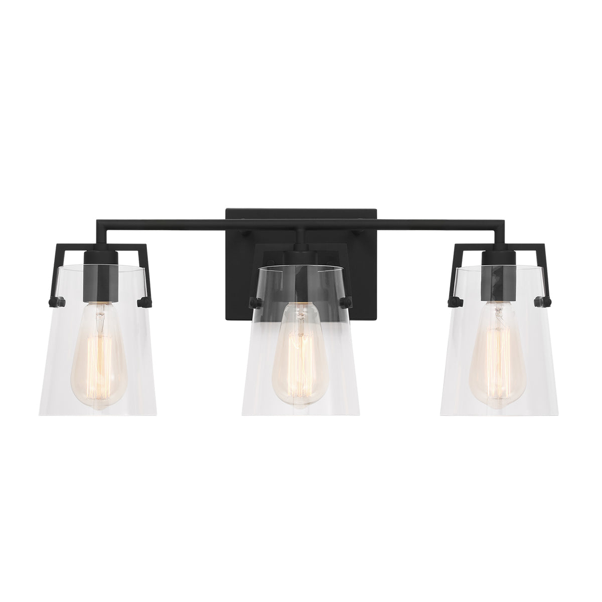 Glyn 3 Light Vanity, Matte Black – Lights.com