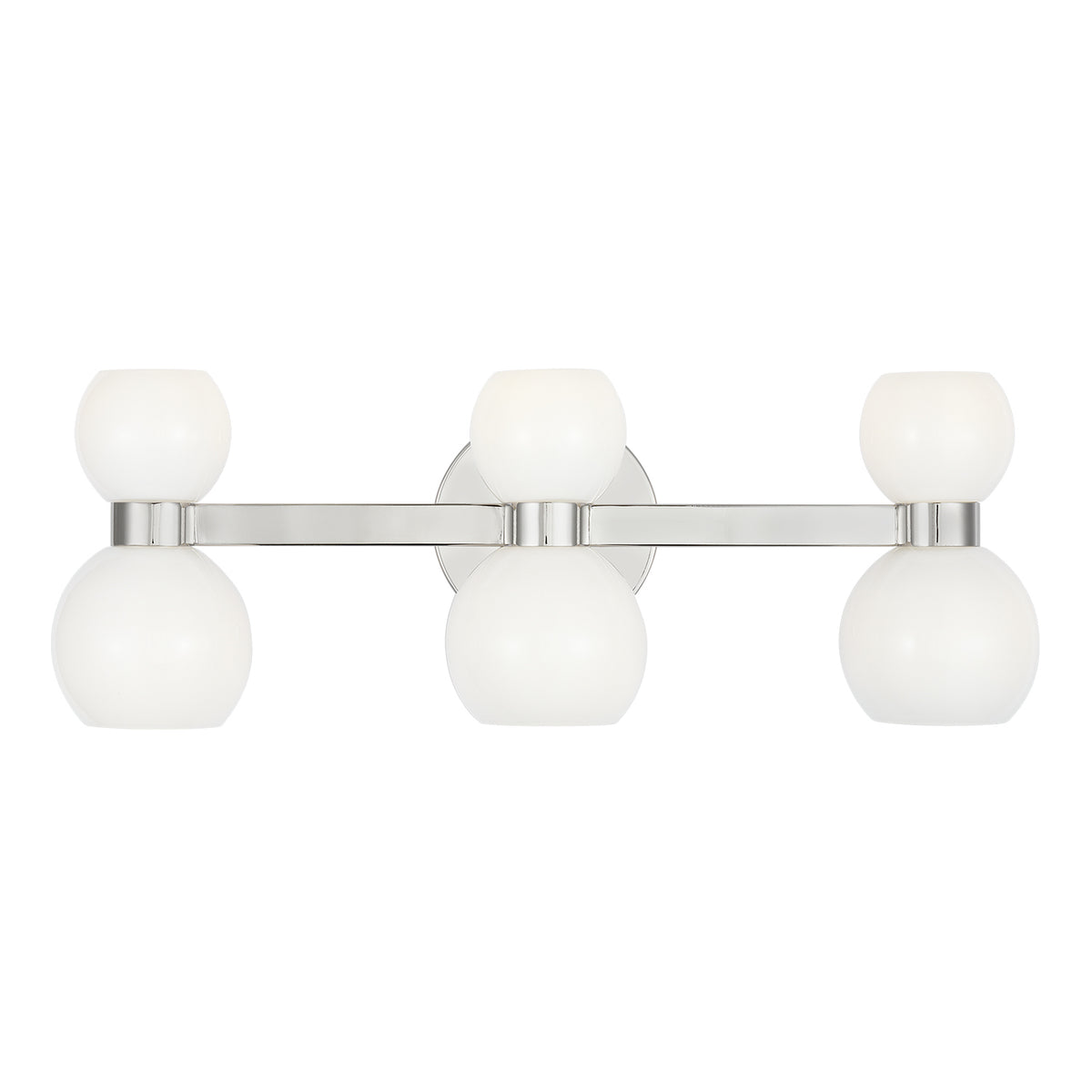 Matilda 3 Light Vanity, Polished Nickel and Milk Glass – Lights.com