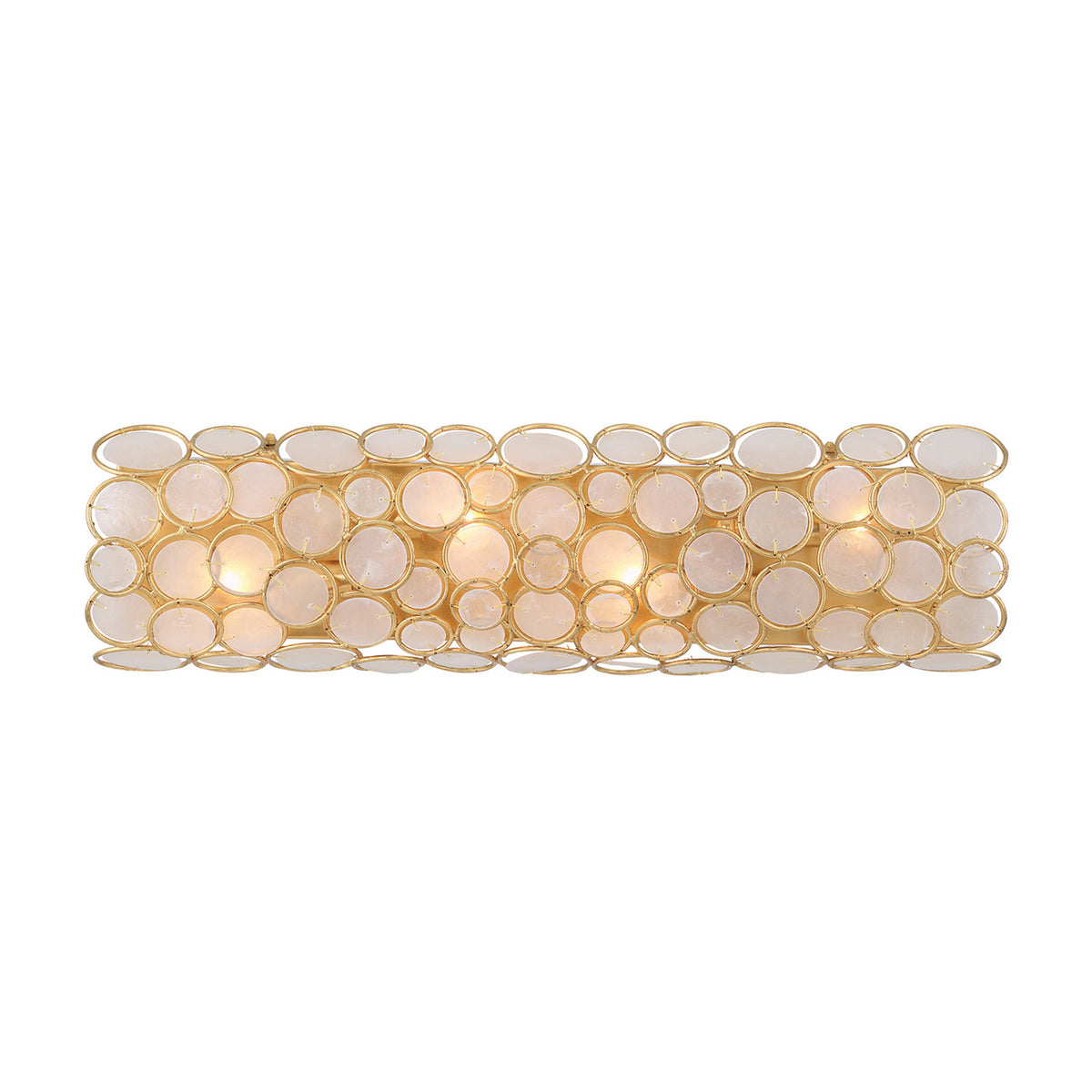 Aurelie 4 Light Vanity, Antique Gold and Capiz Shell – Lights.com